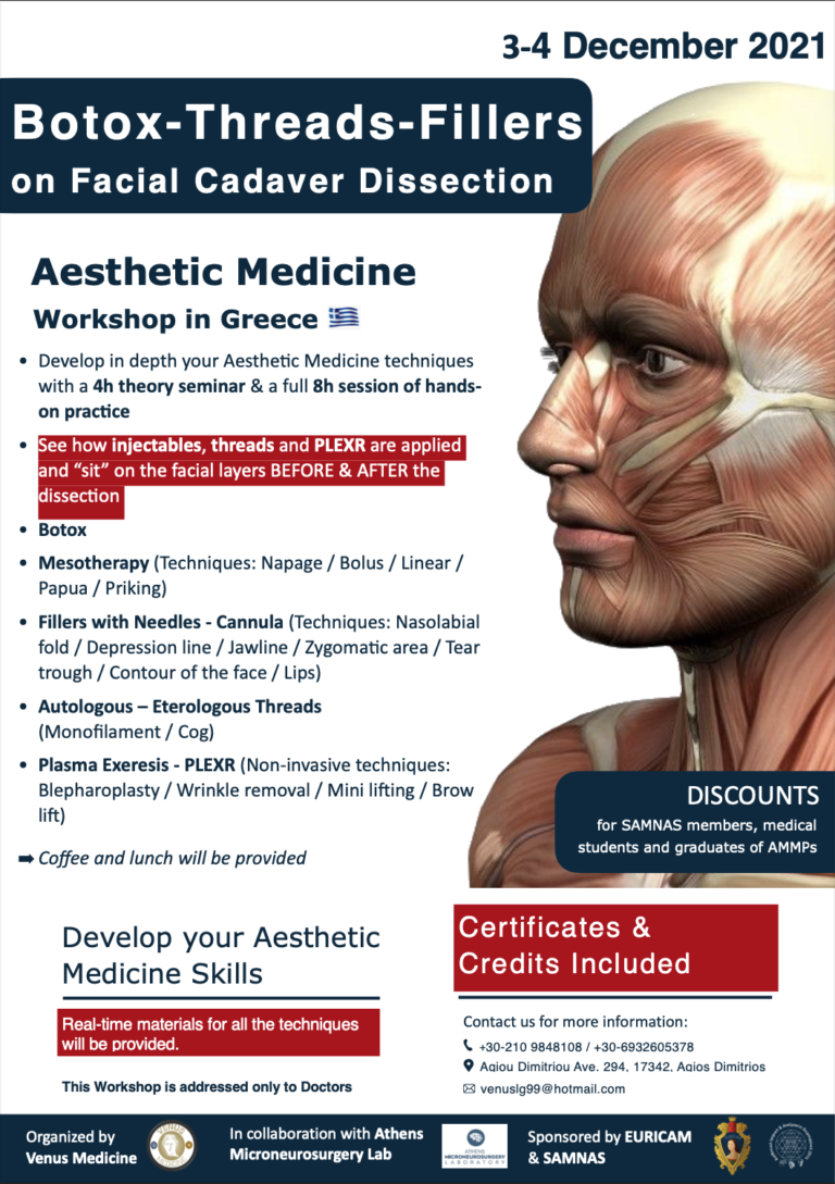 CADAVER DISSECTION | Aesthetic Medicine Workshop in Greece – Samnas